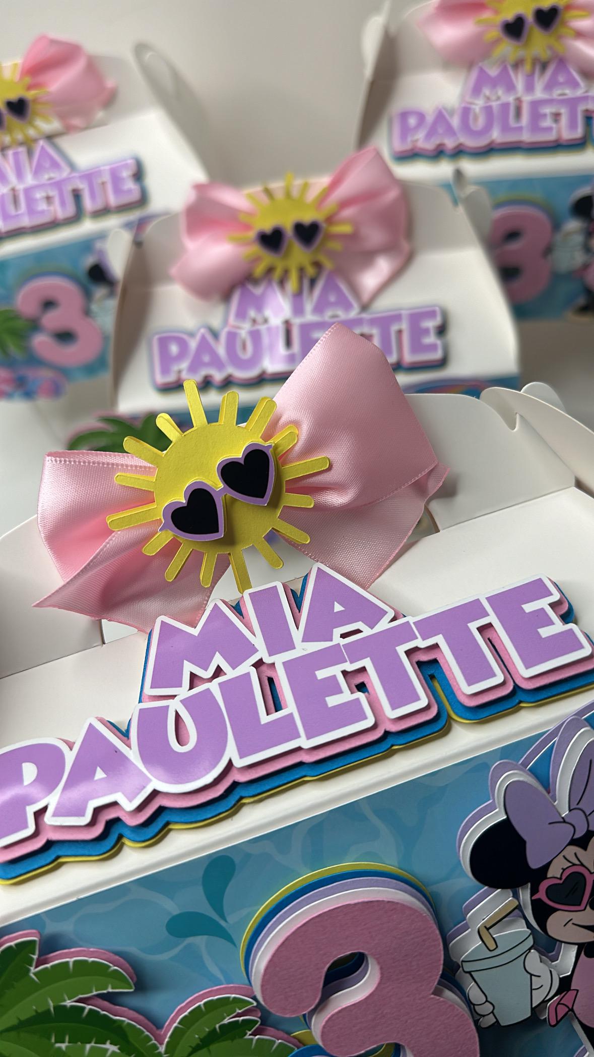 Minnie Mouse Pool Party Gable Box| Minnie Mouse Pool Party Favor Box ...