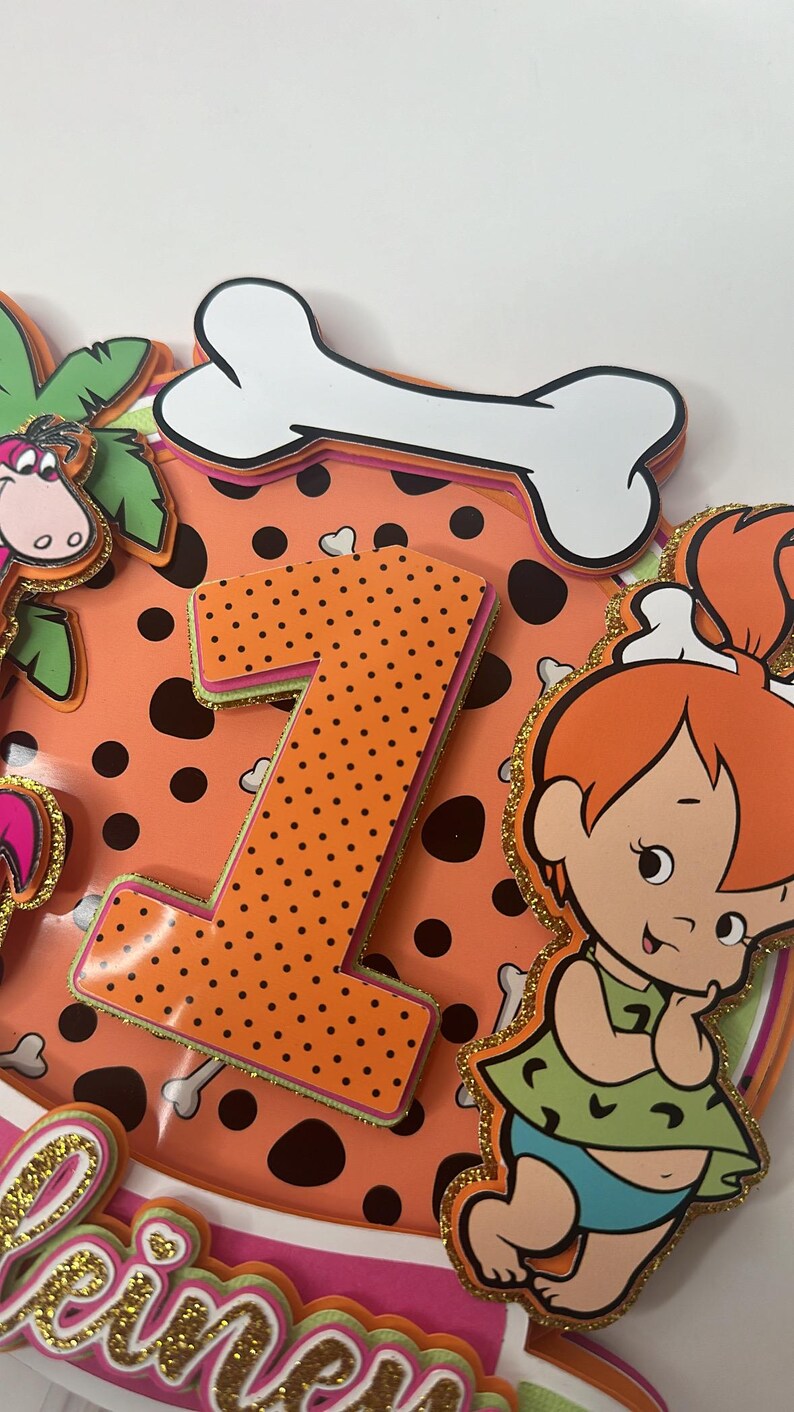 Pebbles Flintstones Cake Topper| Pebbles Flintstones 3D Topper| Pebbles ...