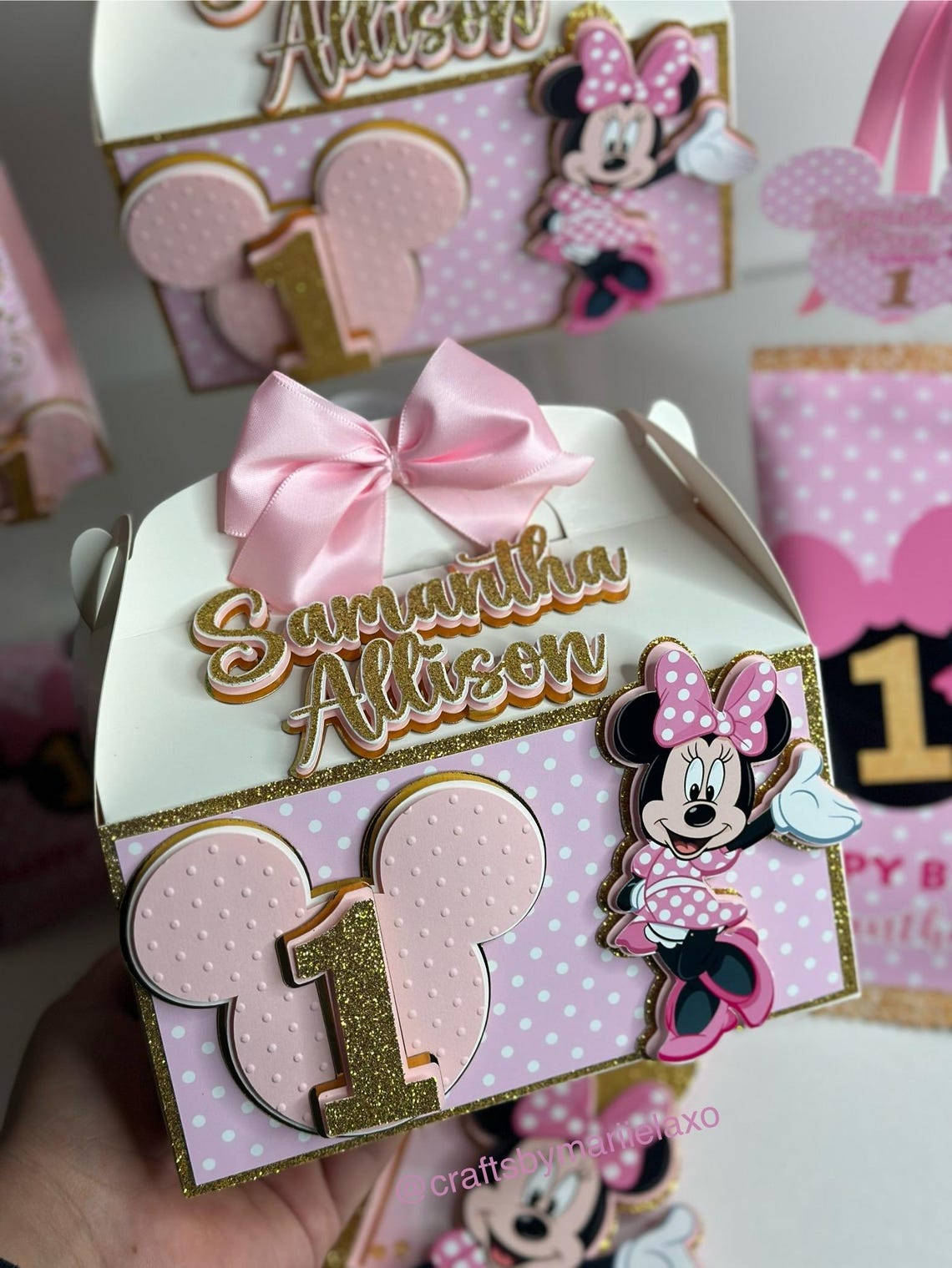 Minnie Mouse Gable Box| Minnie Mouse Favor Box| Minnie Mouse Gable Box ...