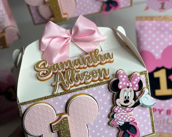 Minnie Mouse Gable Box| Minnie Mouse Favor Box| Minnie Mouse Gable Box ...