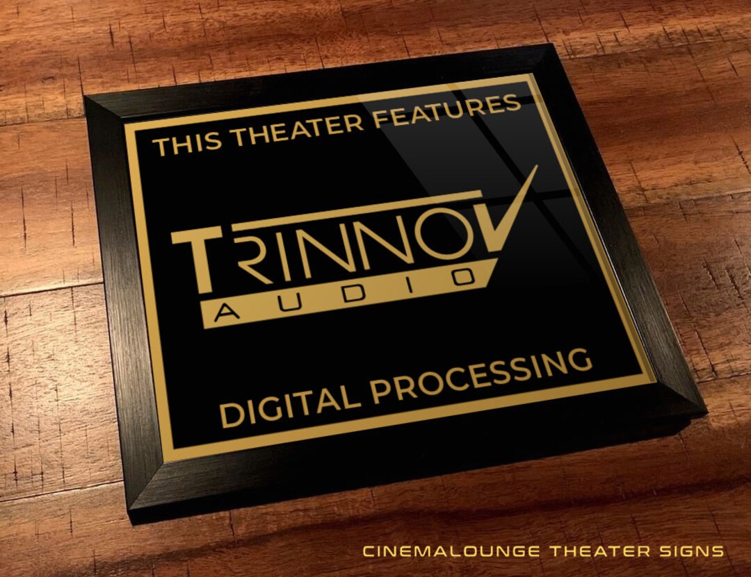 8" X 10" Framed Home Theater Cinema Sign - Ready to Hang & Tabletop ...