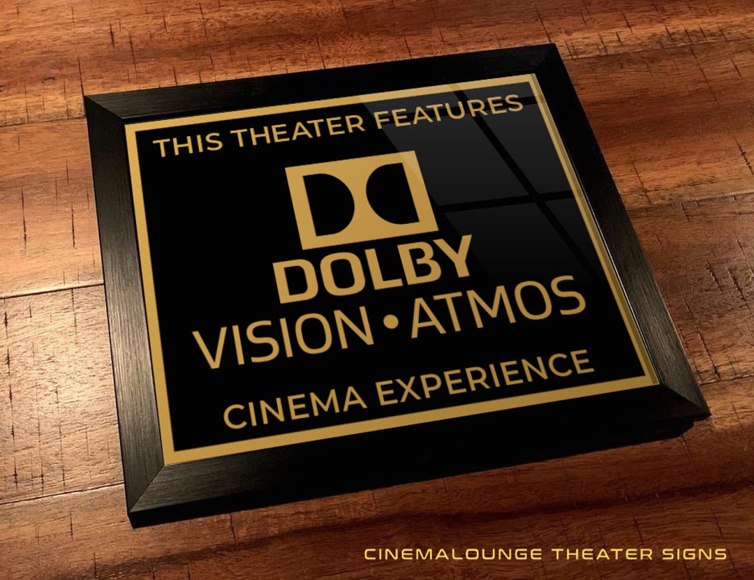 8" X 10" Framed Home Theater Cinema Sign - Ready to Hang & Tabletop ...