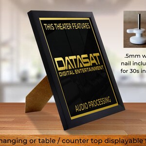 8" X 10" Framed Home Theater Cinema Sign - Ready to Hang & Tabletop ...
