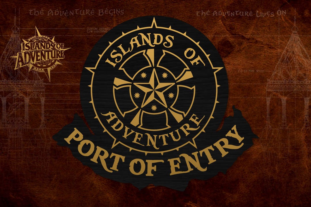 Universal Studios Islands of Adventure Port of Entry Entrance Plaque 10 ...