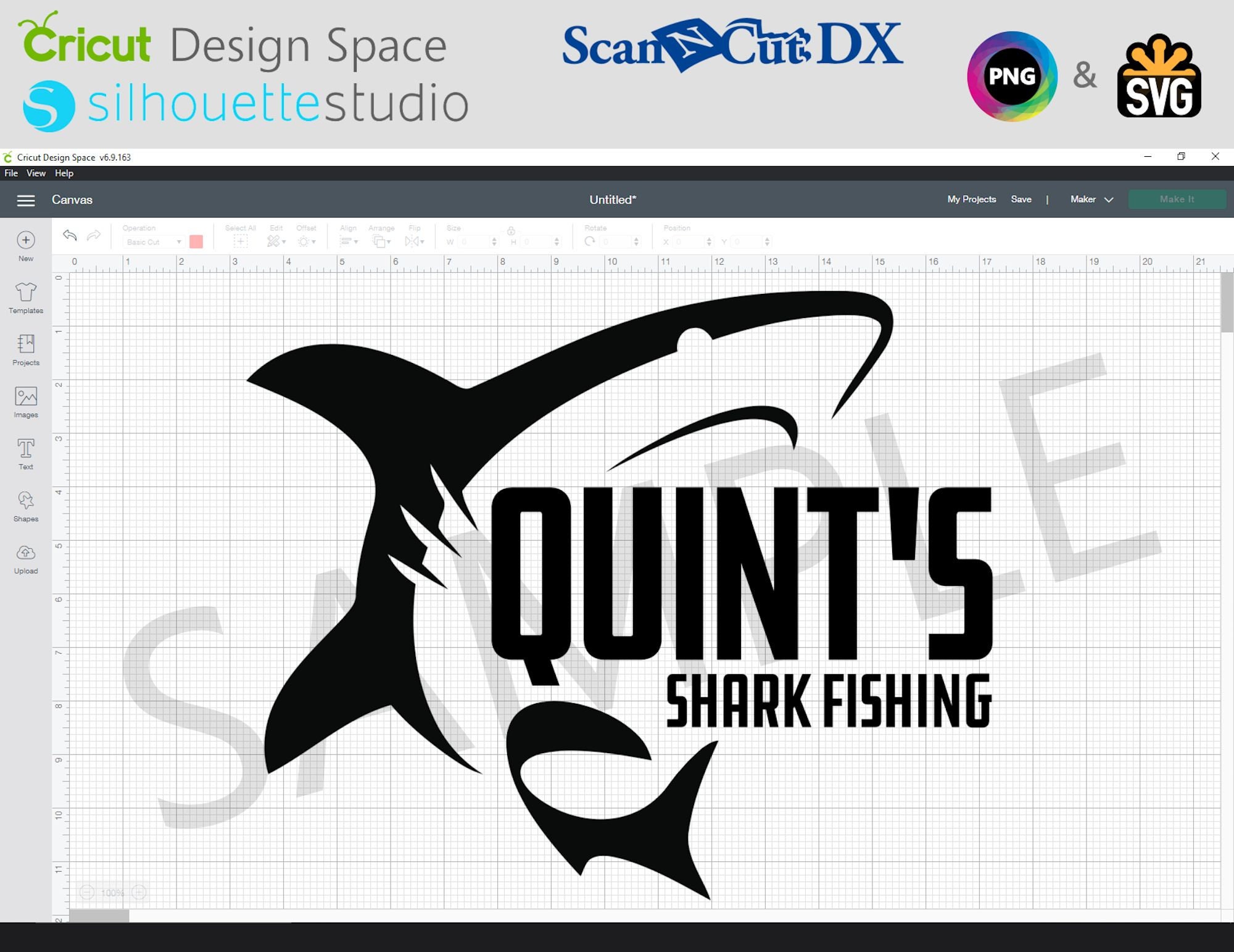 Jaws Amity Quints Shark Fishing Charter SVG Cut File V2 Cricut ...
