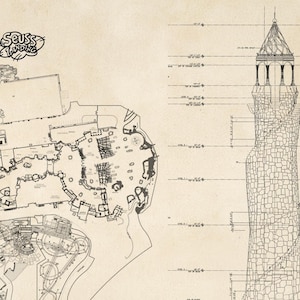 Universal Islands of Adventure Theme Park & Pharos Lighthouse Blueprint ...