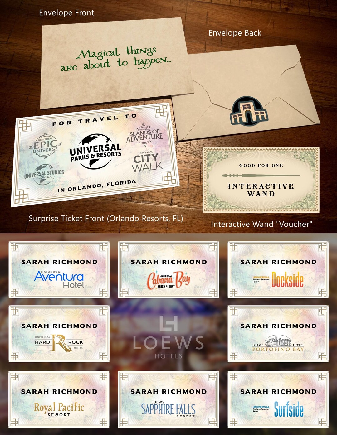 Personalized Universal Studios Islands Onsite Hotels Vacation Surprise ...