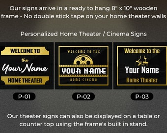 Framed 8 X 10 Home Theater / Cinema Sign Snack - Etsy