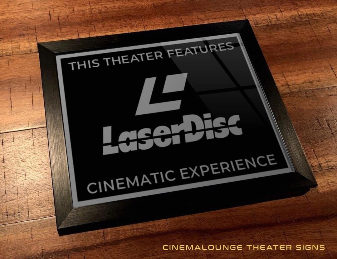 8" X 10" Framed Home Theater Cinema Sign - Ready to Hang & Tabletop ...