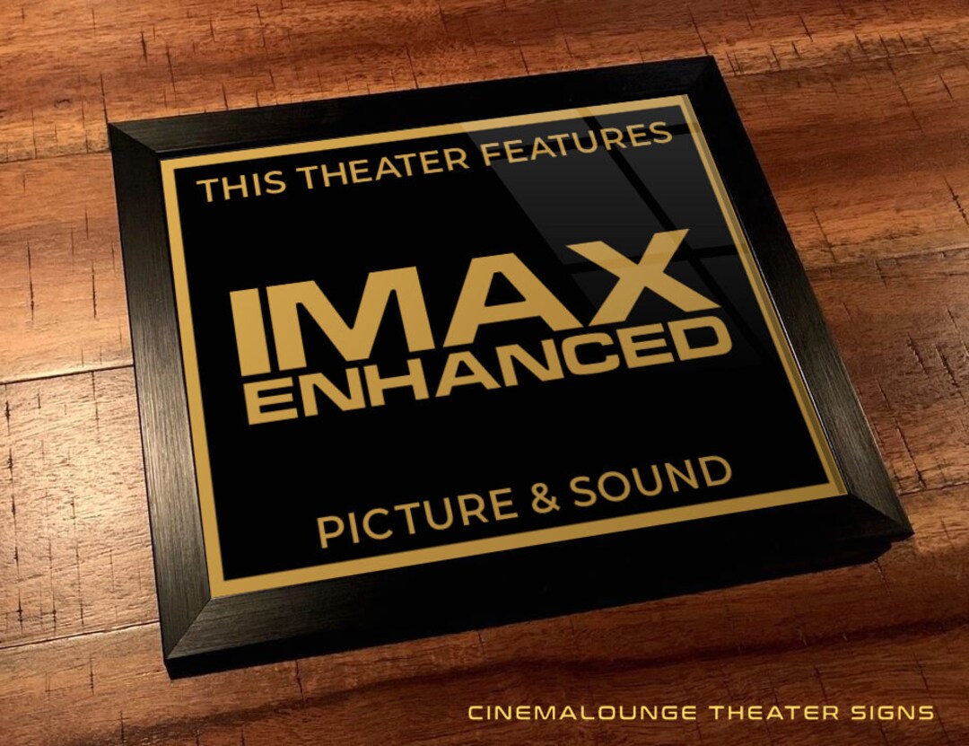 8" X 10" Framed Home Theater Cinema Sign - Ready to Hang & Tabletop ...