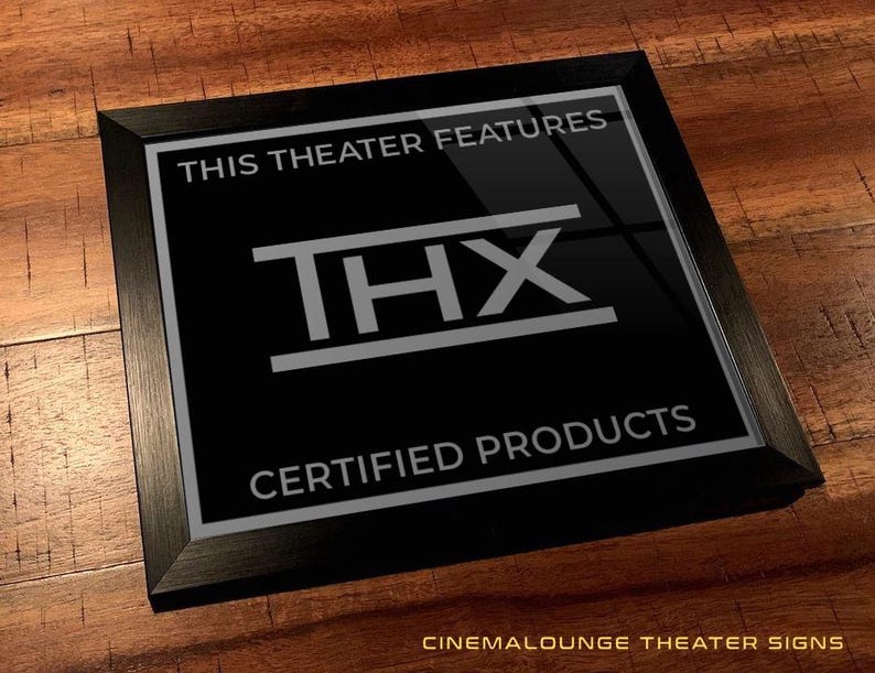 8" X 10" Framed Home Theater Cinema Sign - Ready to Hang & Tabletop ...