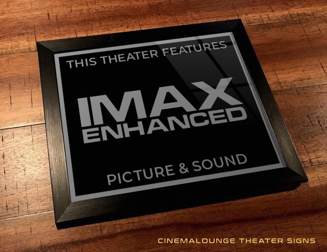 8" X 10" Framed Home Theater Cinema Sign - Ready to Hang & Tabletop ...