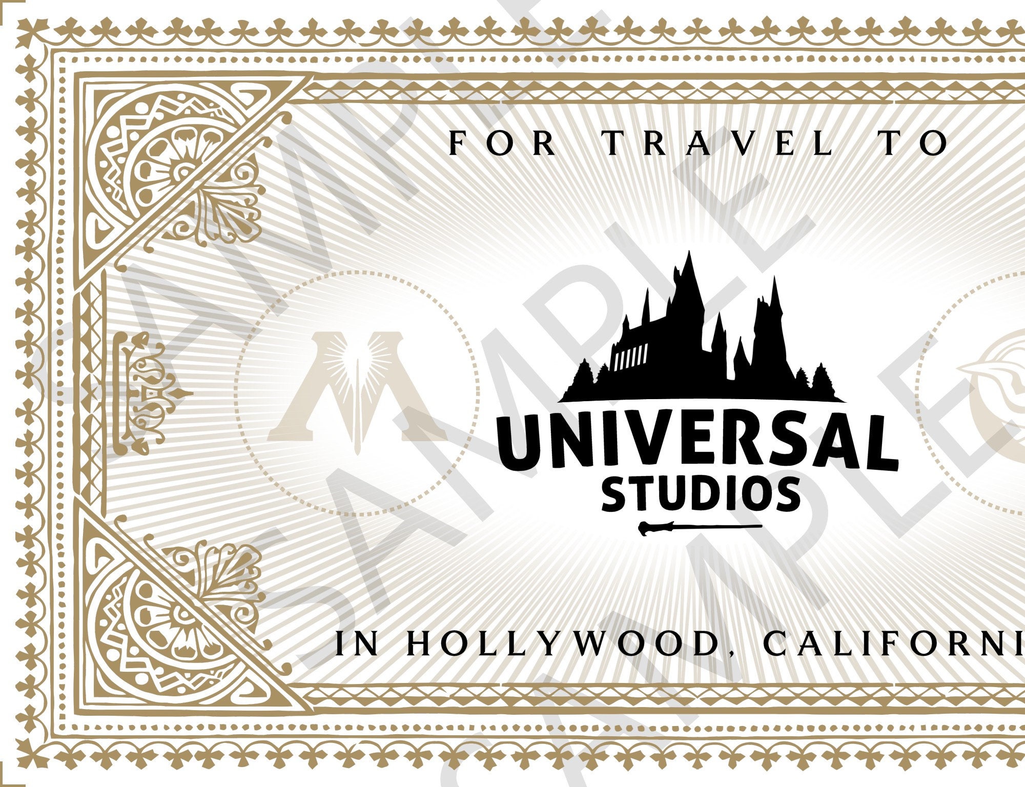Personalized Universal Hollywood Vacation Surprise Ticket & - Etsy