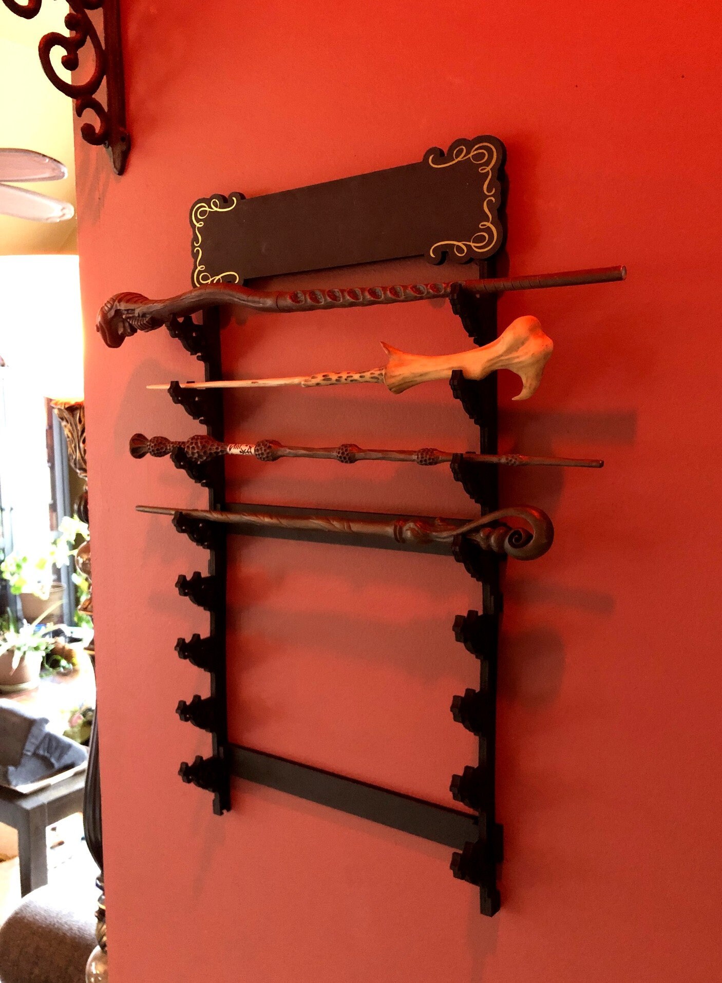 Wizarding World Wall Mount Wand Display Rack - Free Optional ...