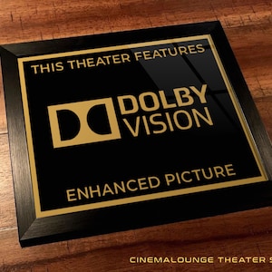 8" X 10" Framed Home Theater Cinema Sign - Ready to Hang & Tabletop ...