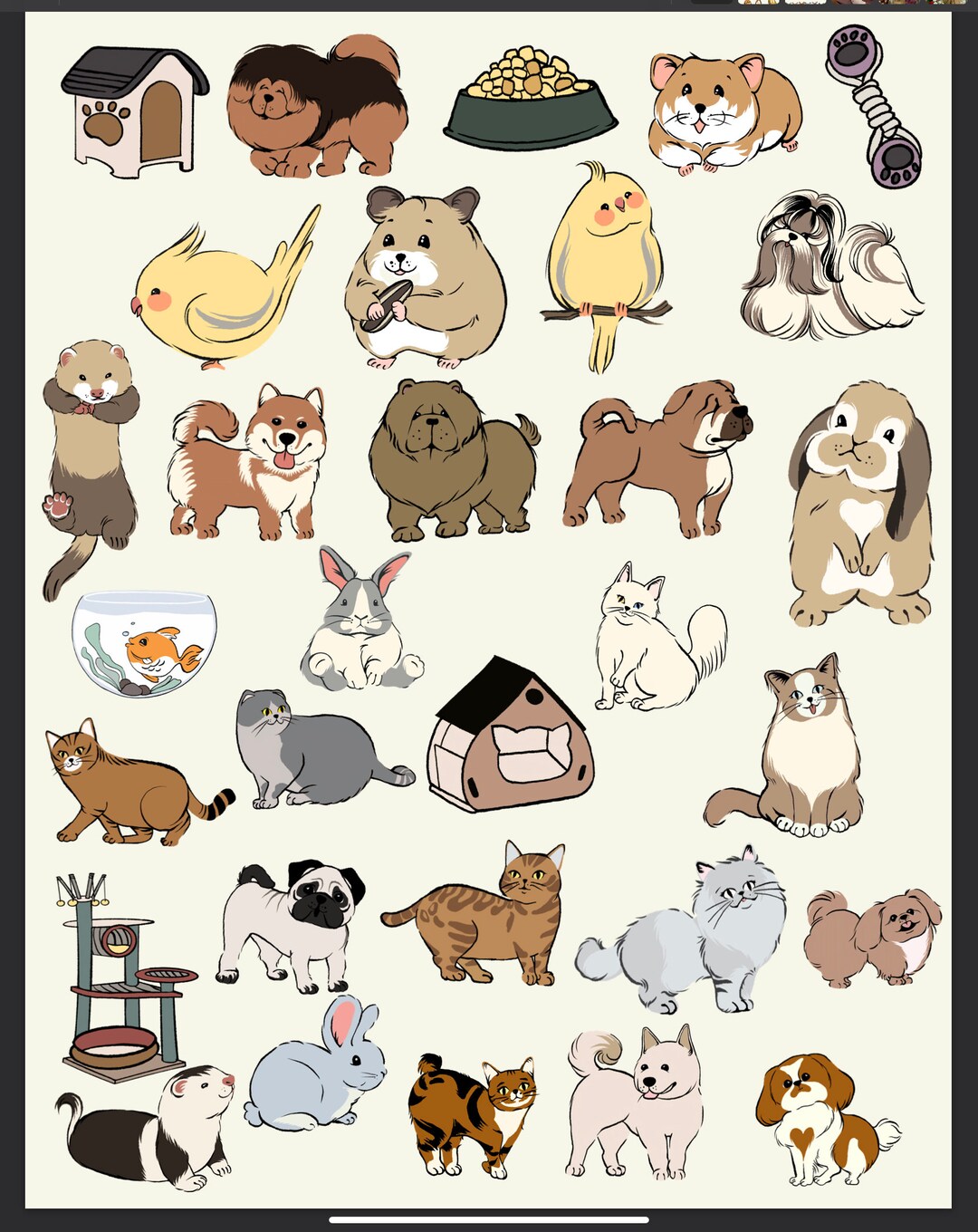 Cute Pet, Goodnotes Sticker Pet and PNG File, Cute Sticker, Goodnotes ...