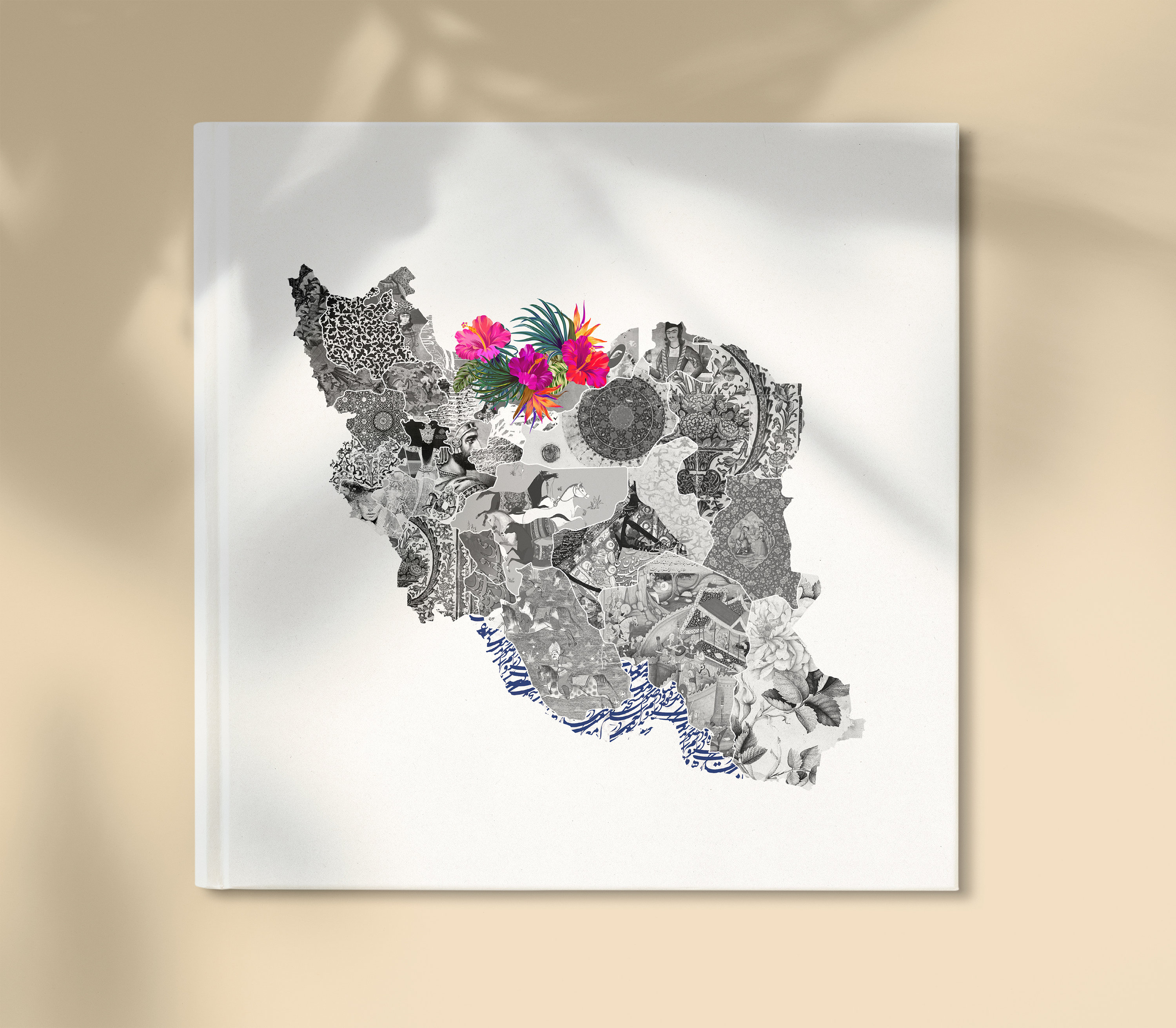 Iran Map Art Print: Persian Calligraphy, Historical Details (digital ...