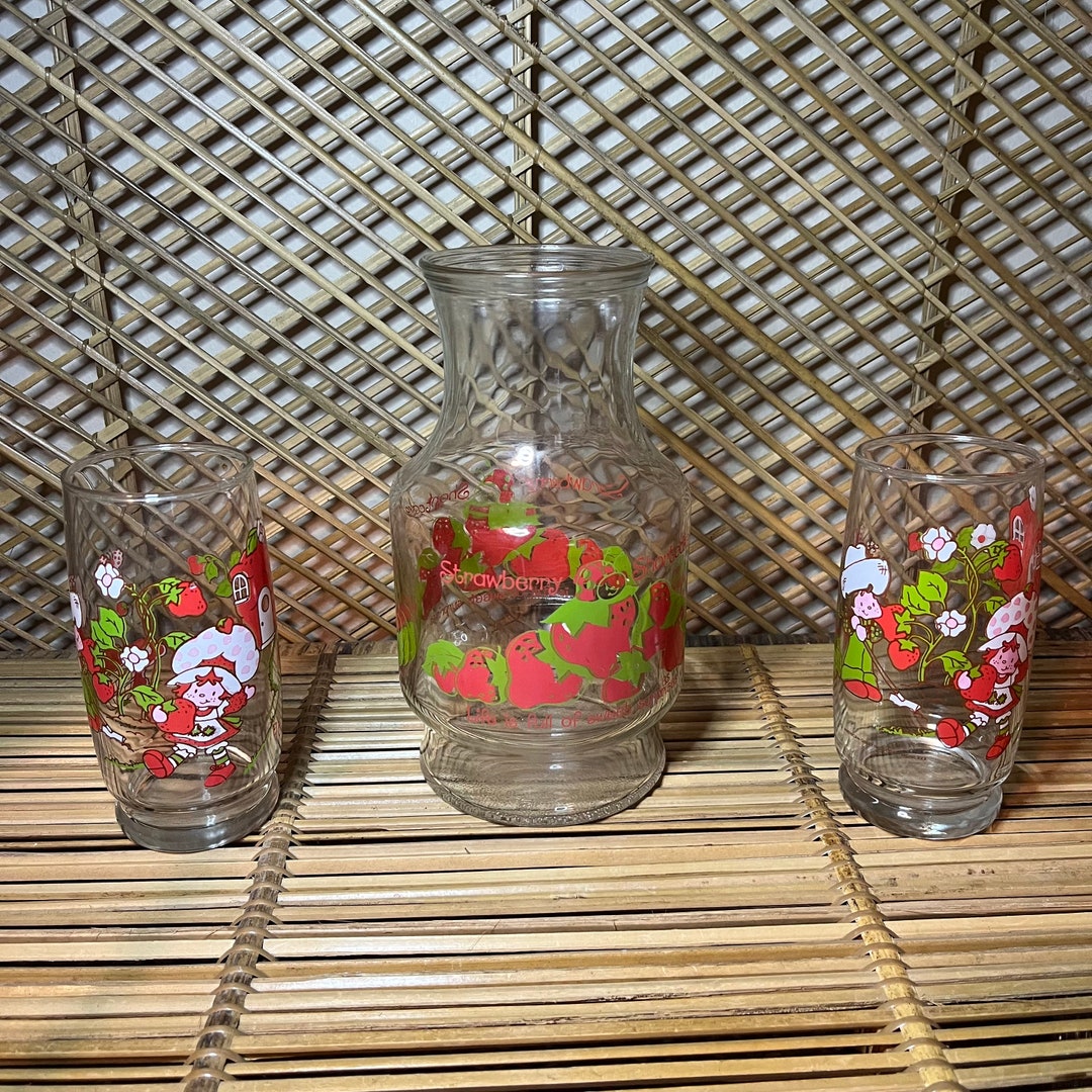 1980s Strawberry Shortcake Juice Pitcher and Glasses Vintage - Etsy