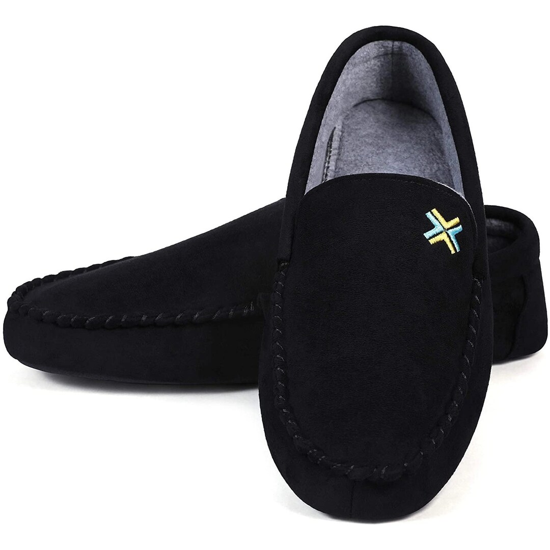 Men's Roxoni Indoor/outdoor Comfort Slippers House Shoes Black 1281B - Etsy