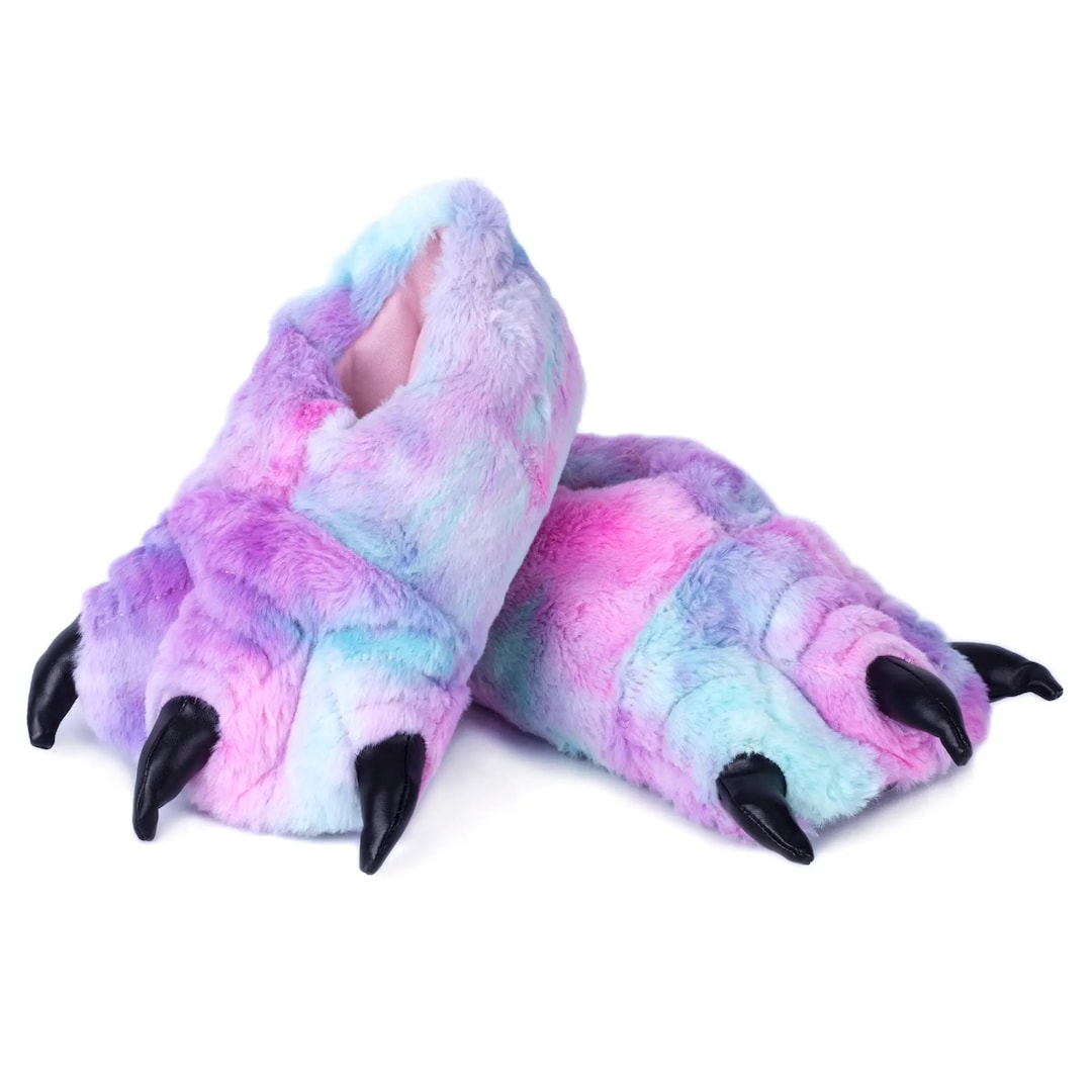 SLIPPERS FURRY CLAWS - Etsy