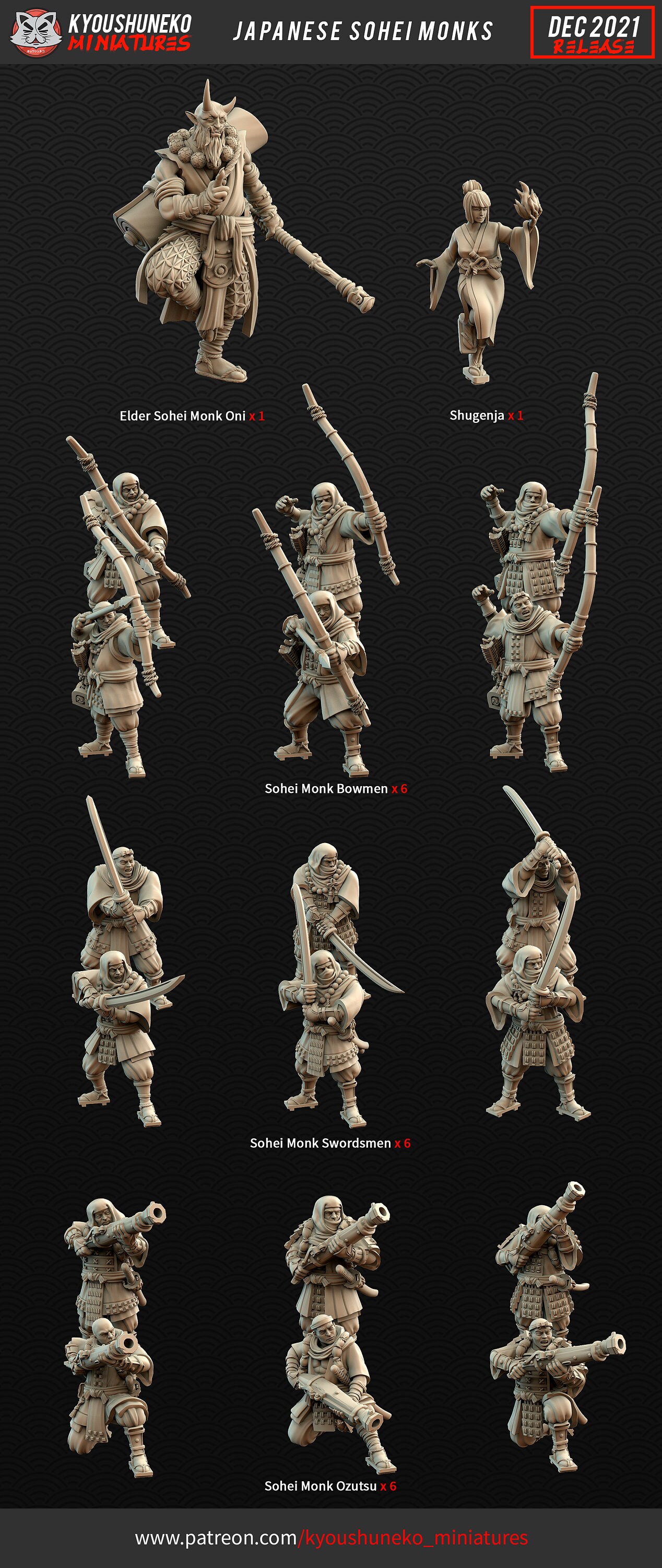 Sohei Monk Samurai Era Forces Featuring Daimyo Arquebus - Etsy