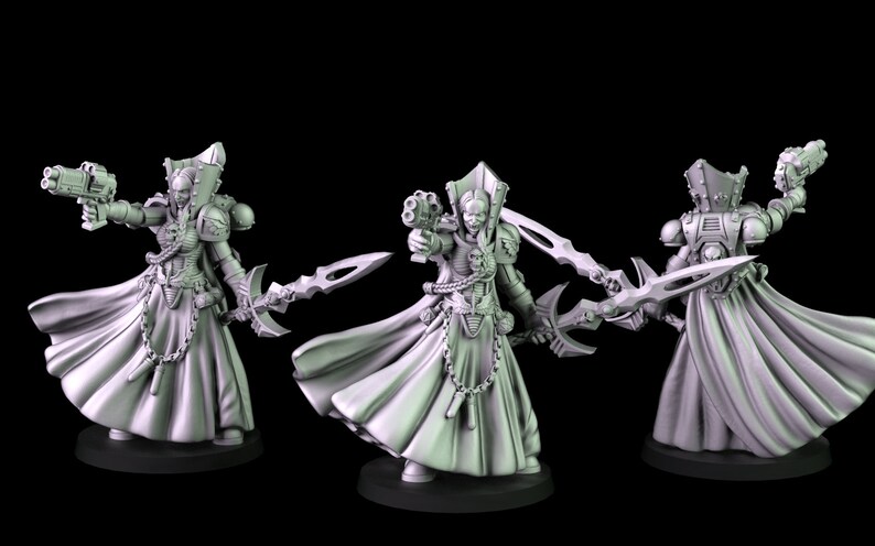 Space Marine Ladies Sculpted by Crosslances Available in 28mm, 32mm and ...