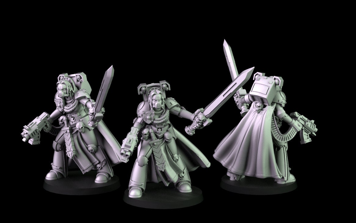 Space Marine Ladies Sculpted by Crosslances Available in 28mm, 32mm and ...