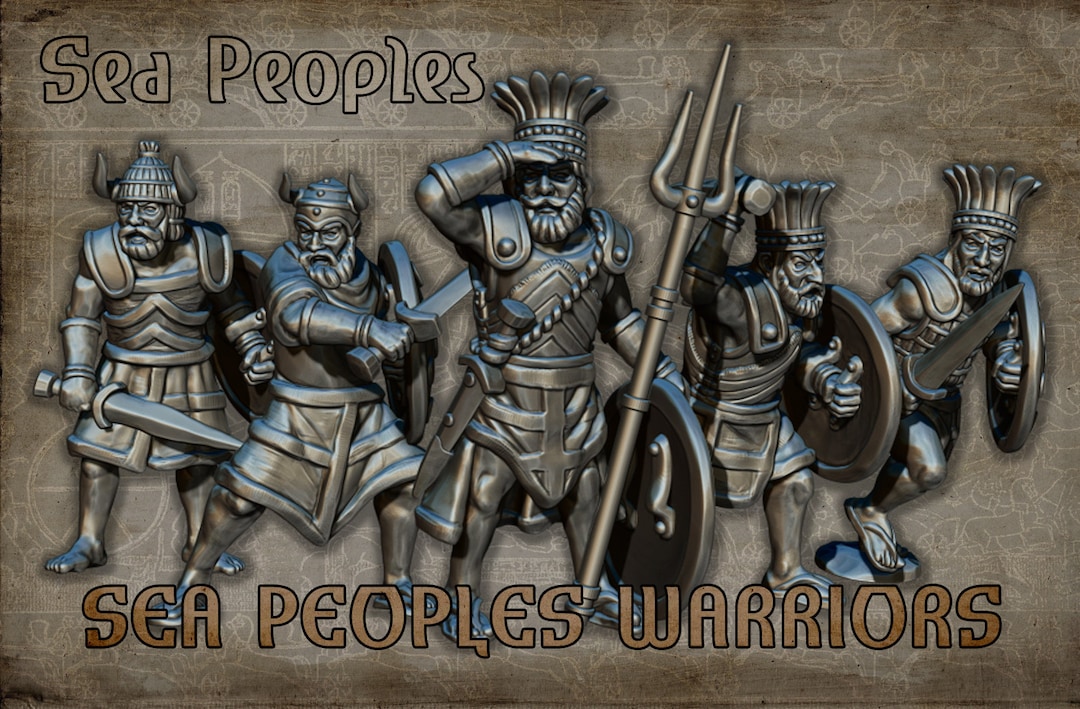 Sea People Bronze Age Forces Sculpted by Red Copper Minis - Etsy
