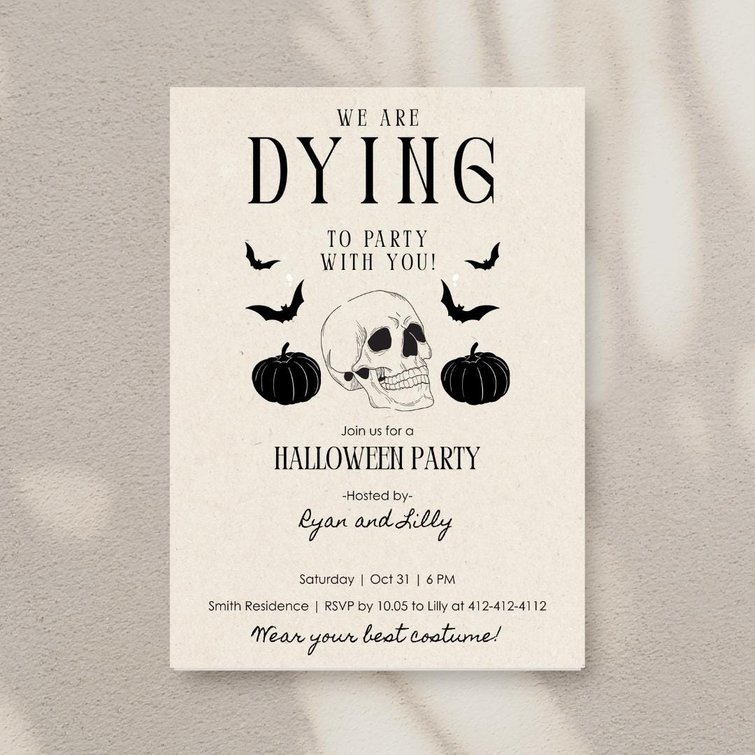 Spooky Halloween Party Invitation: Editable Digital Download - Etsy