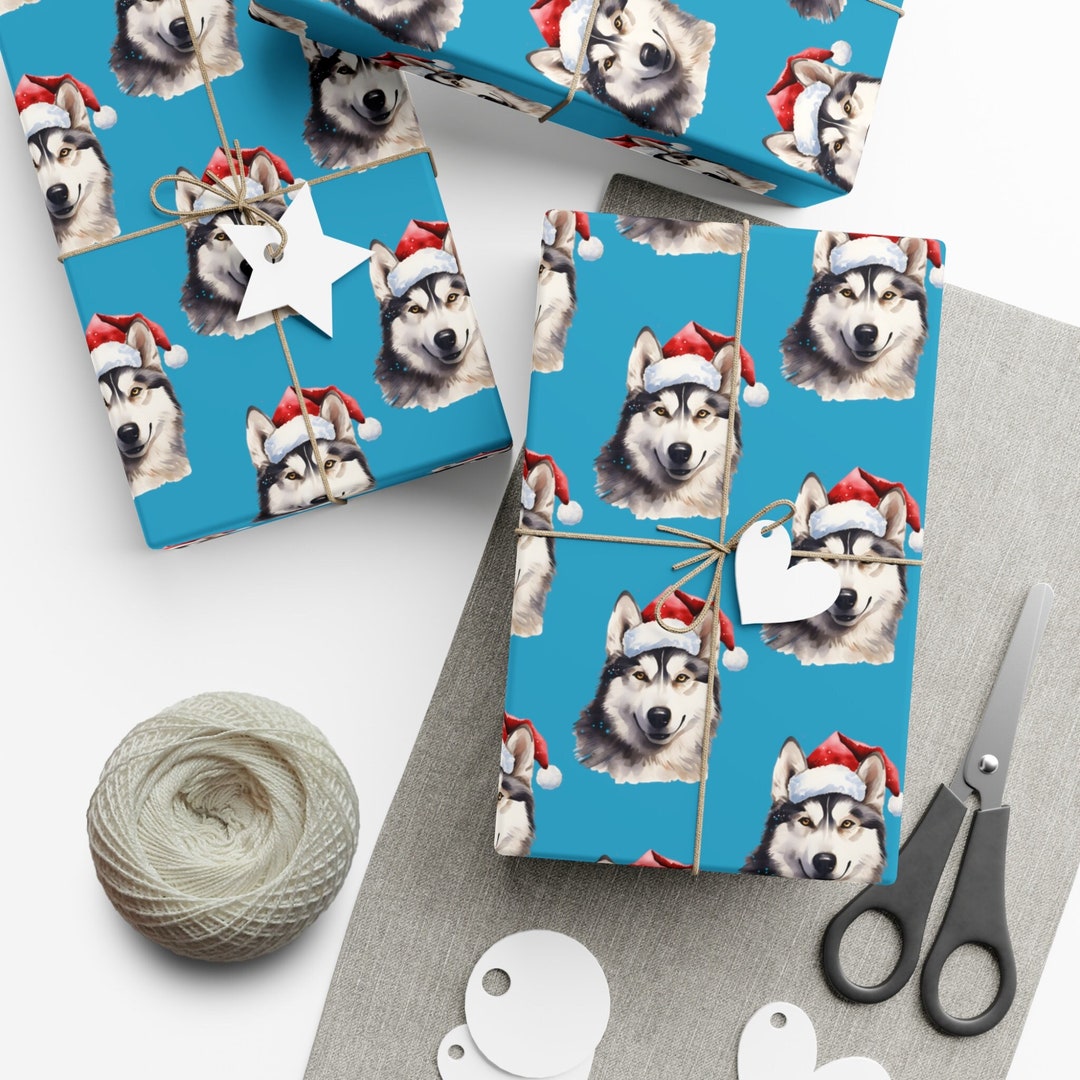 Gift Wrap Papers, Husky Wrapping Paper, Christmas Husky, Holiday Paper ...
