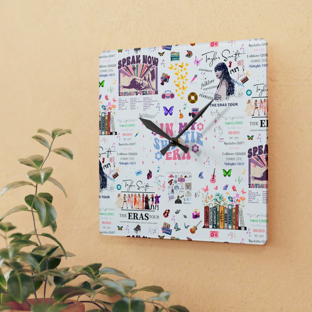 Swiftie, Acrylic Wall Clock, Swiftie Clock, Clock, Room Decor, Gifts ...