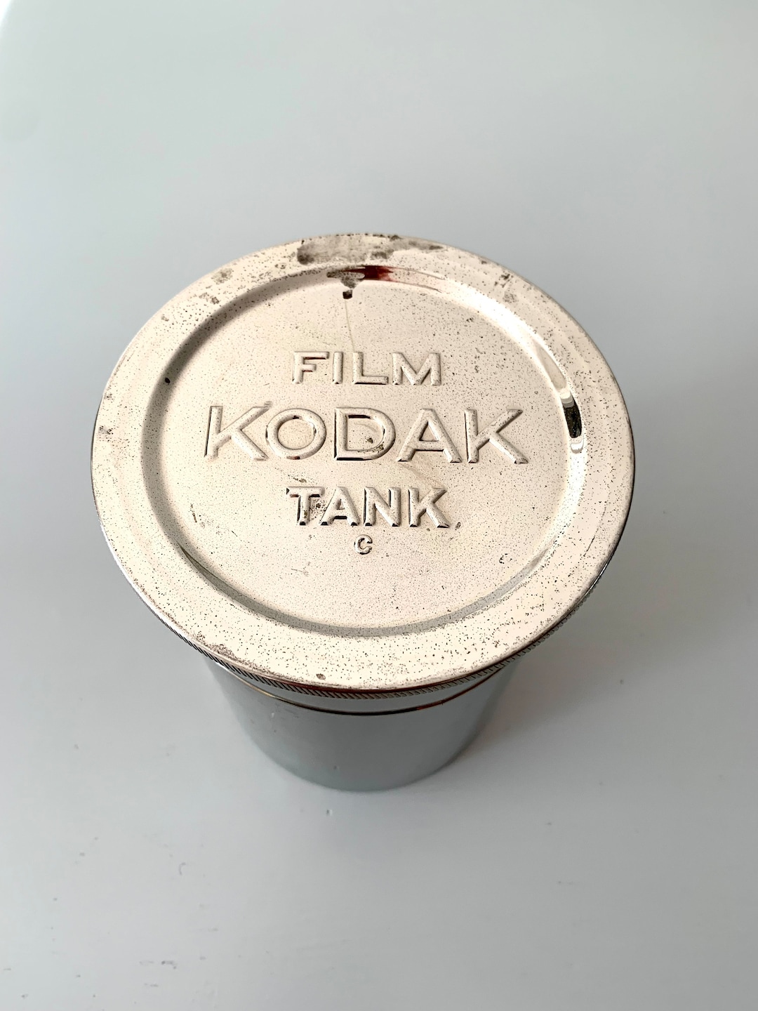 Vintage Chrome Kodak Film Tank W/ Film Reel, Film Processing Container ...