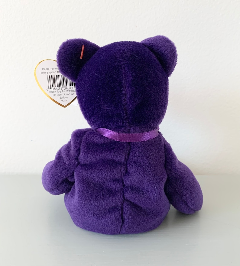 Vintage Princess Diana Ty Beanie Baby - Purple Beanie Bear - Etsy