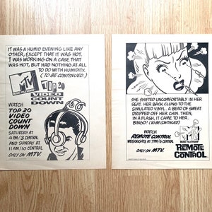 Vintage 80’s Retro MTV Programming Ads From Spin Magazine, Pop Art - Etsy