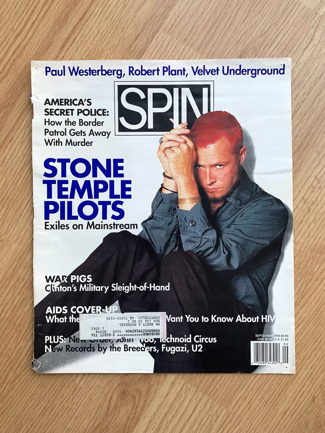 Vintage 90’s Spin Magazine Cover, Scott Weiland, Stone Temple Pilots ...