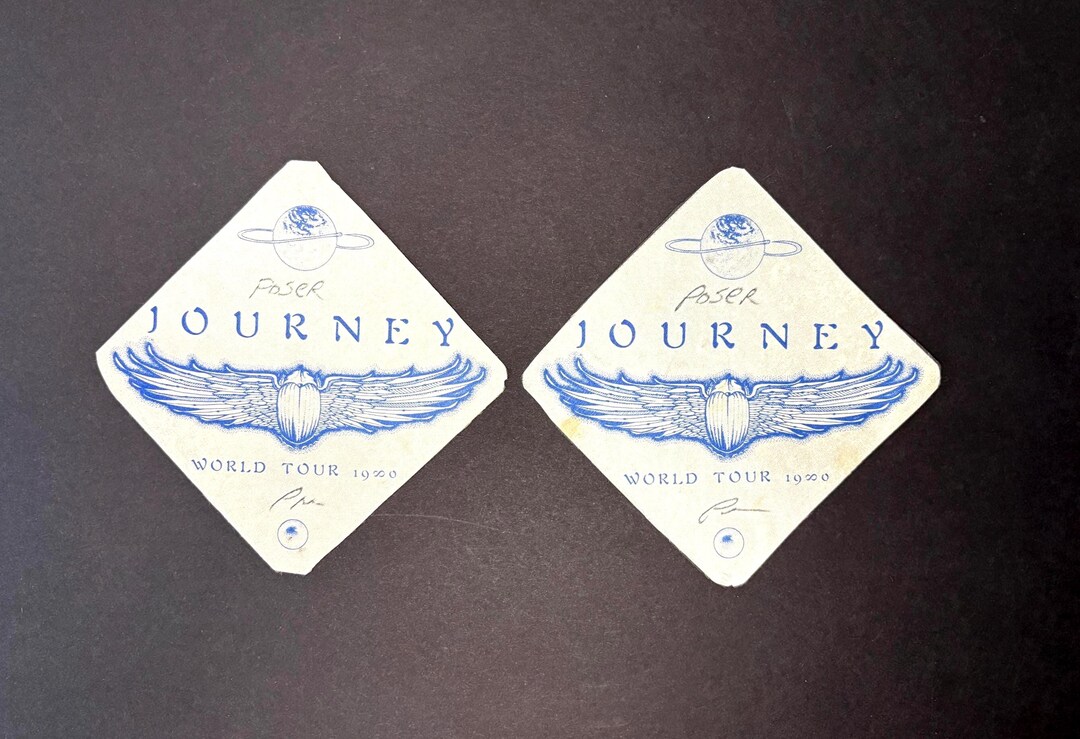 2 Vintage 1980 Journey World Tour Fabric Stage Passes - Etsy