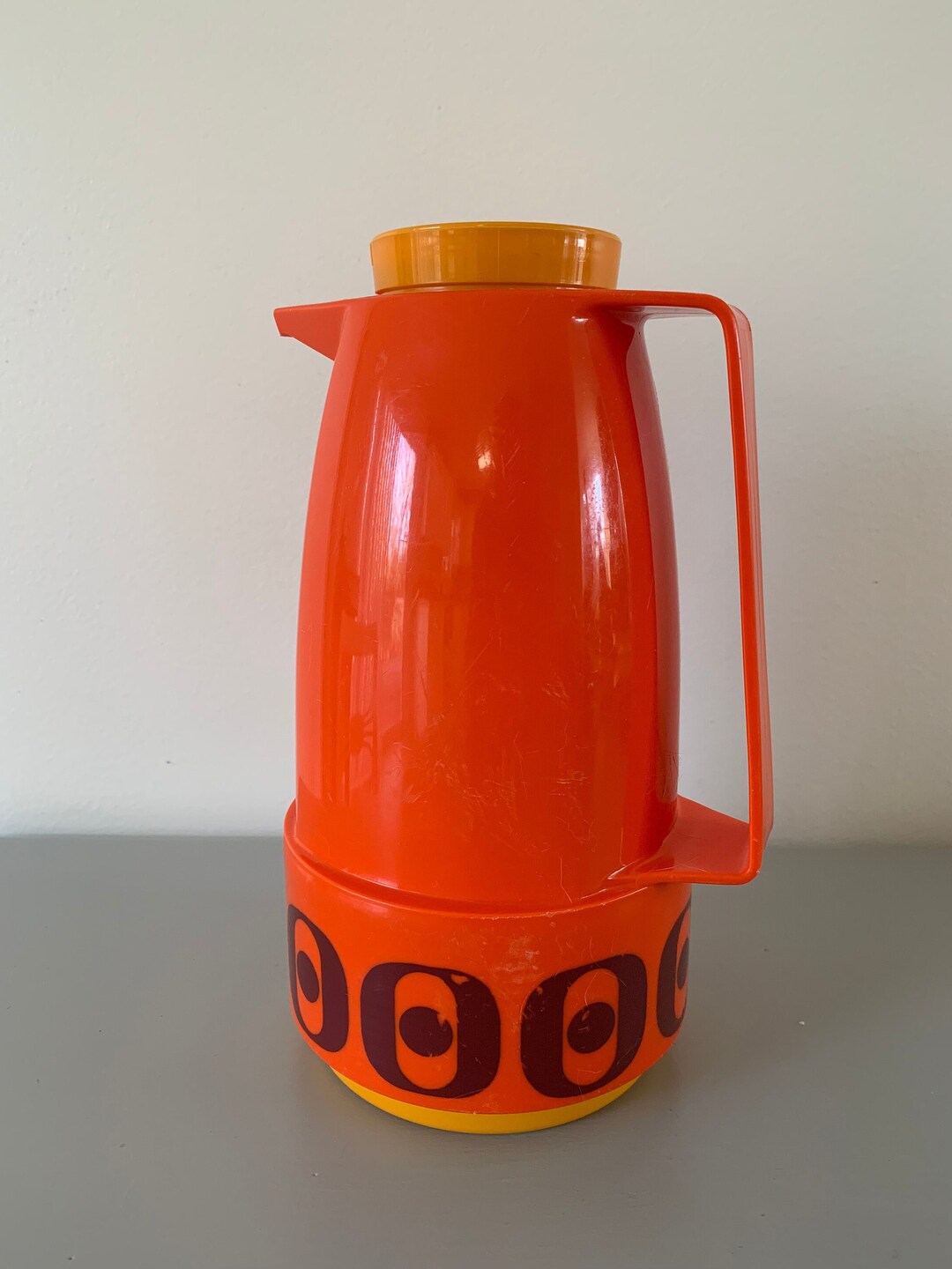 Vintage 70s Orange Plastic Thermos/pitcher, Super Therm, Made in West ...