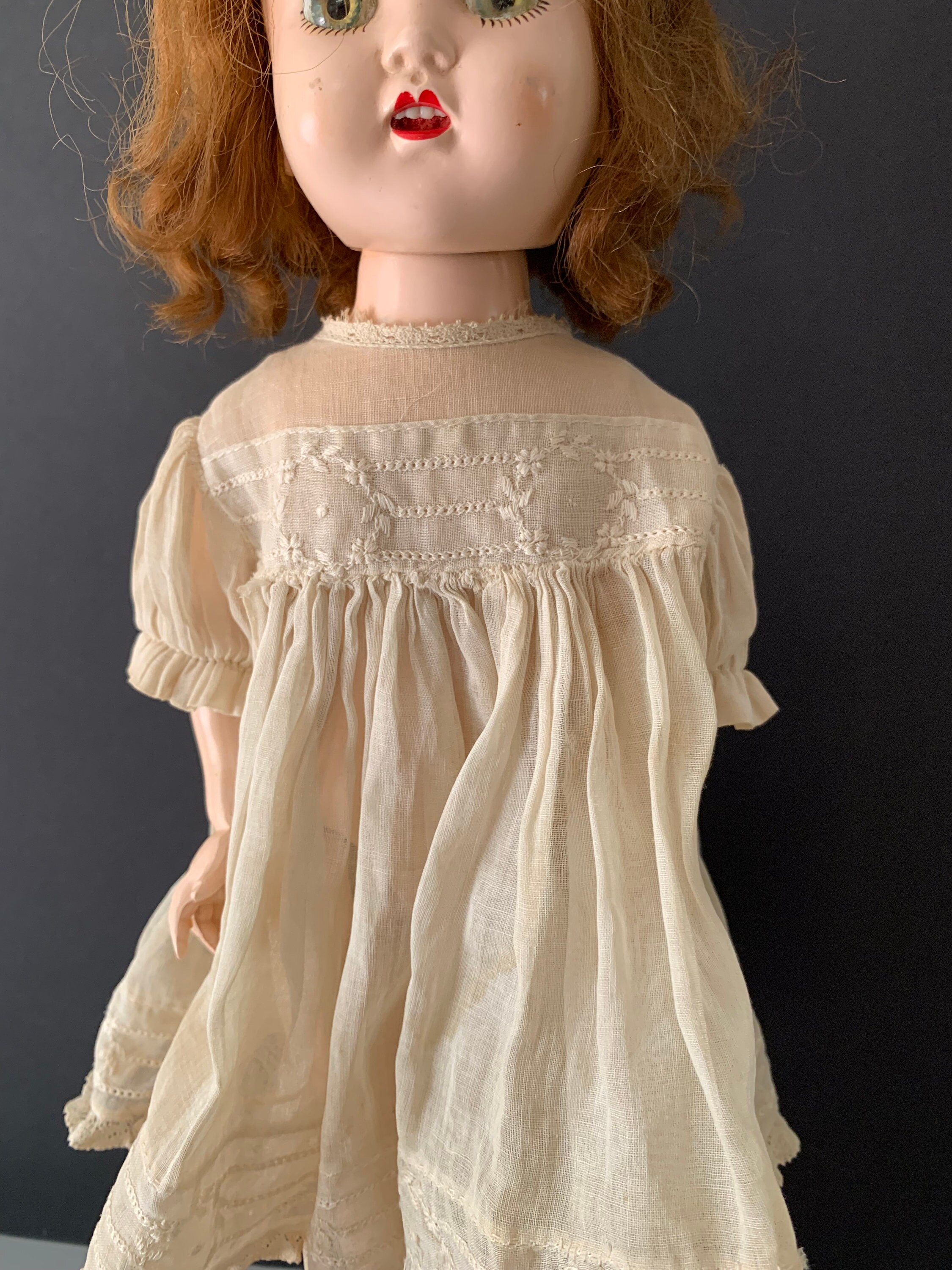 Vintage 1950s/ 60s 17.5 Walker Doll With Sleeping Eyes, Creepy Gothic ...