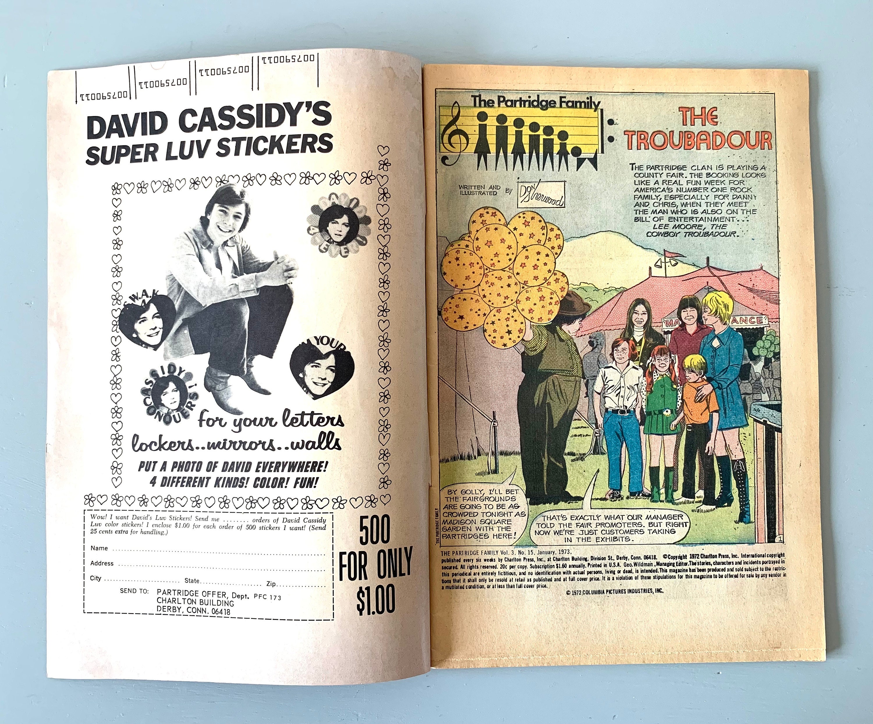 Vintage Partridge Family Comic Book, Fun and Cool Vintage 1972 - Etsy