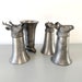 4 Vintage Pewter Stag Stirrup Cups, Vintage Barware, Fox Hunting Cups ...