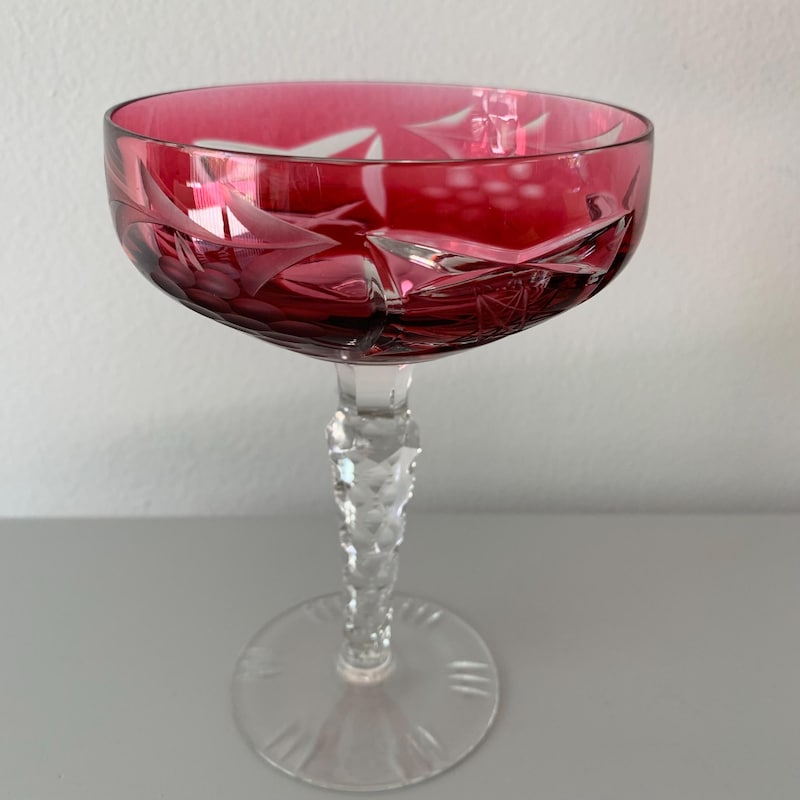 Bavarian Cut Glass Red - Etsy