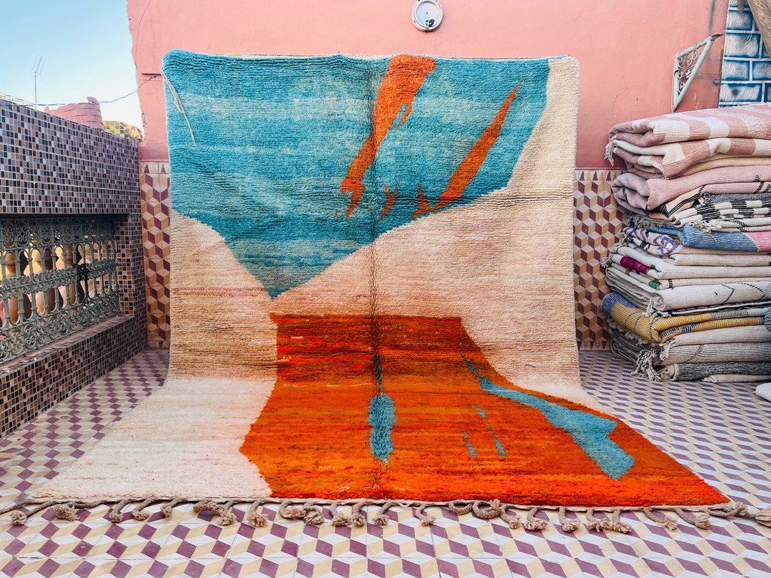 Beni Ourain Rug, Authentic Moroccan Rug, Berber Carpet, Genuine Wool ...