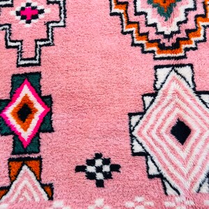 Pink Moroccan Custom Rug Moroccan Woolen Carpet New Azilal Rug Beni ...
