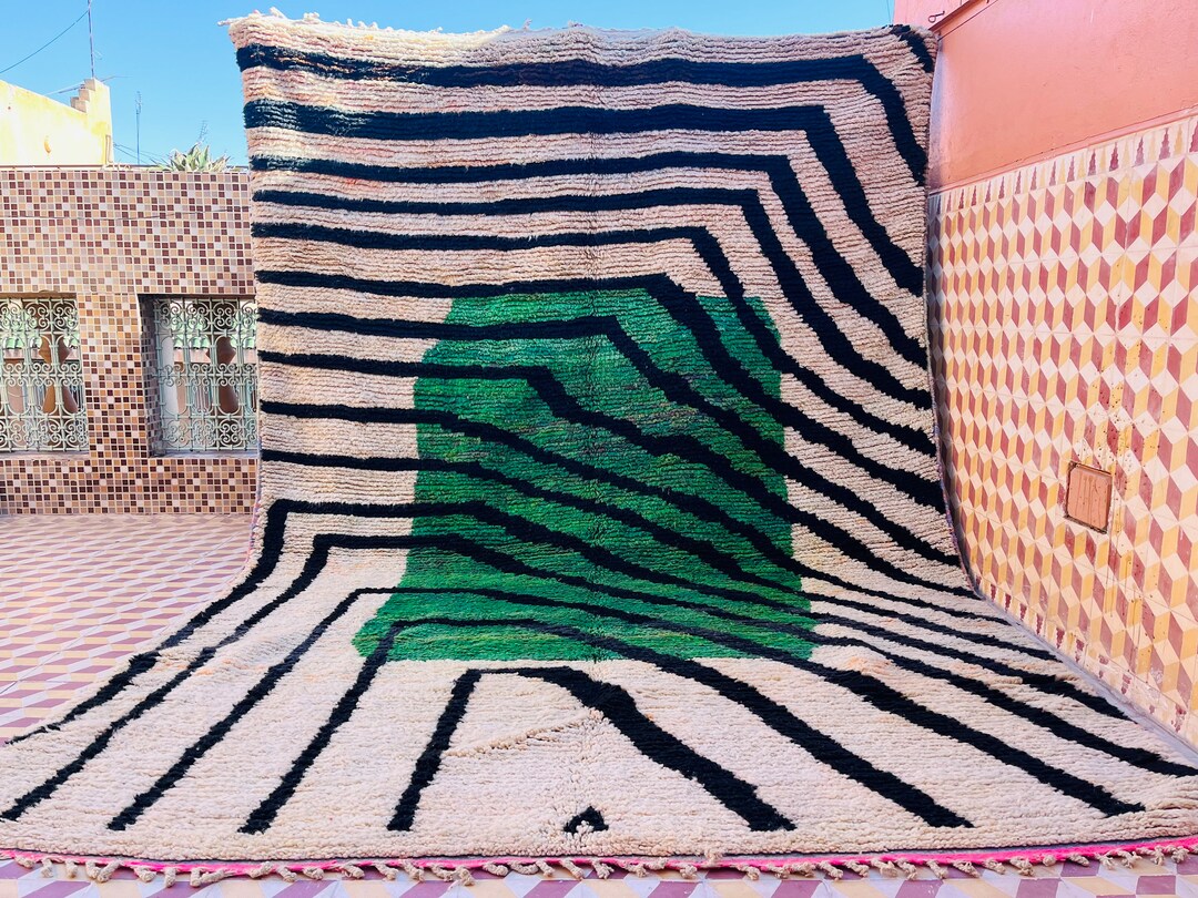 Beni Ourain Rug, Authentic Moroccan Rug, Berber Carpet, Genuine Wool ...