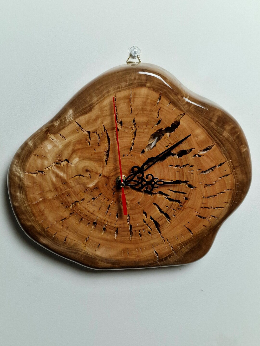 One-of-a-kind Solid Wood Wall Clock - Etsy