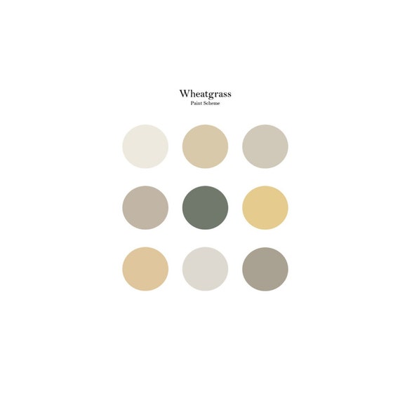 Valspar Available at Lowes Wheatgrass Nine Color Interior Exterior Paint Palette Paint Guides Etsy UK