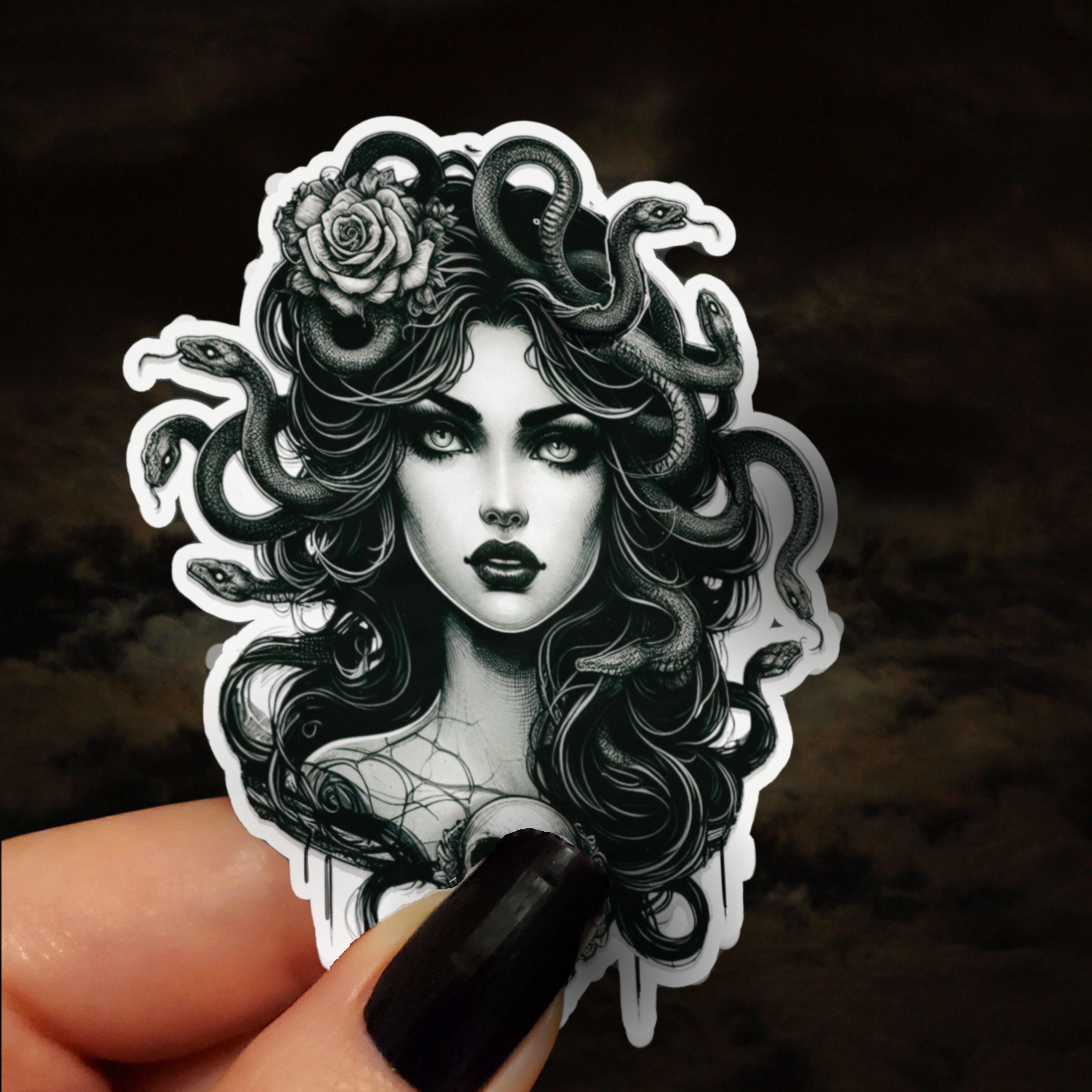 Medusa Waterproof Stickers Gothic Aesthetic Stickers Beautiful Goth ...