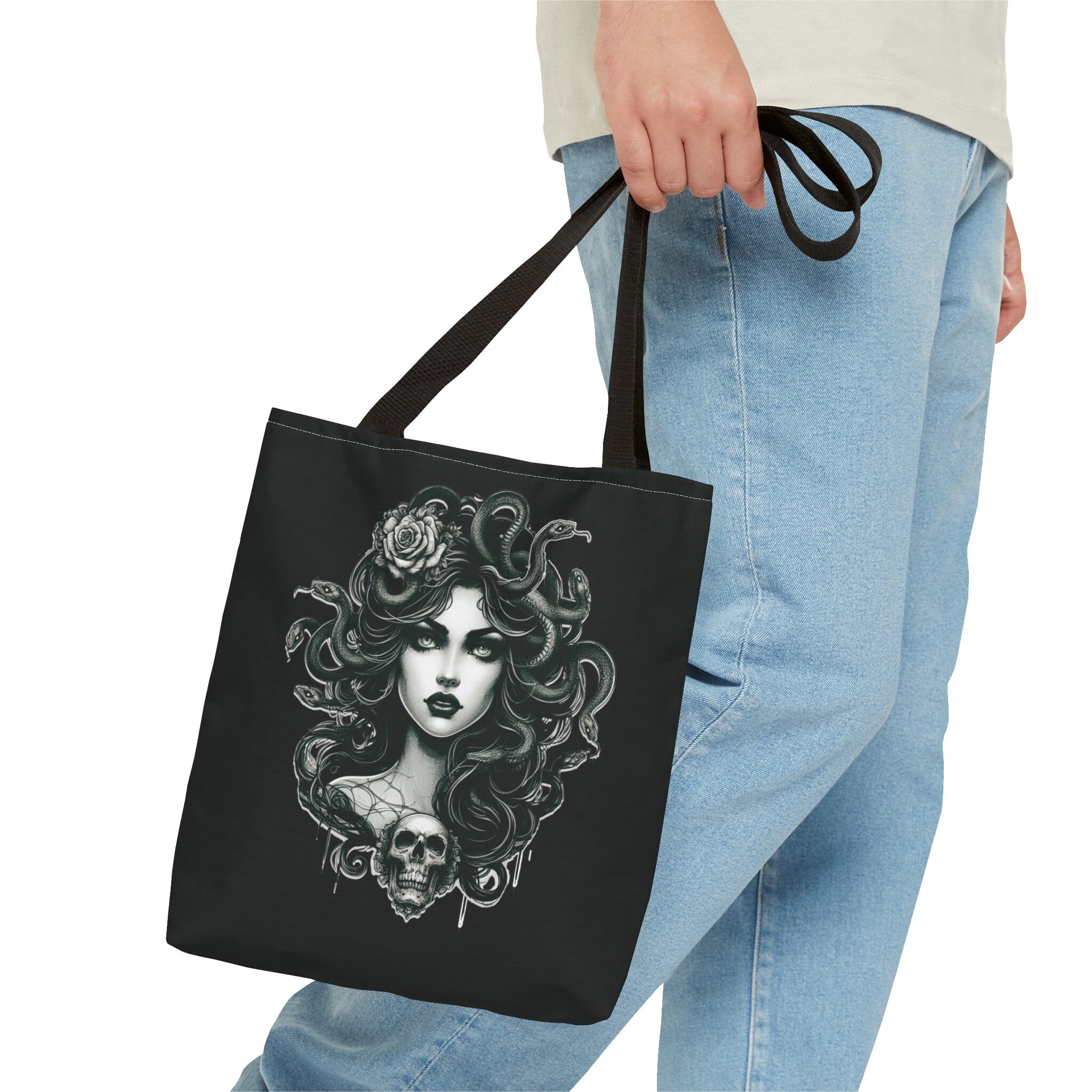Medusa Gothic Tote Bag Aesthetic Goth Bag Reusable Grocery Bag Shoulder ...