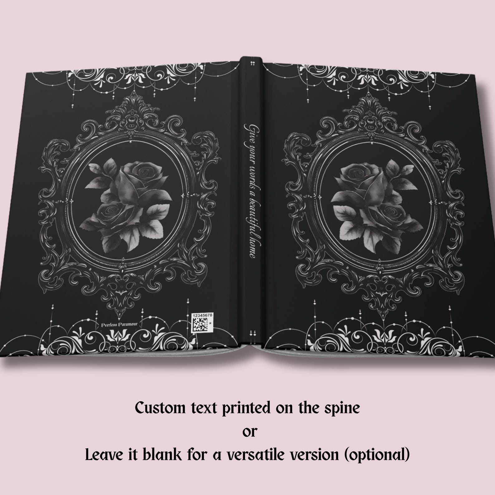 Personalized Hardcover Journal | Custom Name Notebook, Spine Text ...