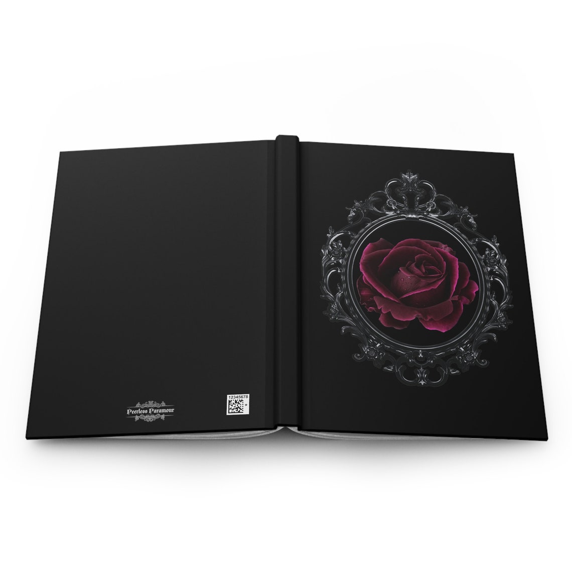 Gothic Rose Hardcover Goth Journal, Dark Victorian Floral Notebook ...